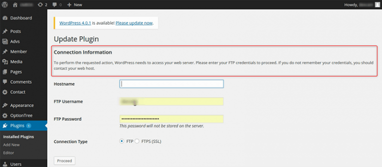 WordPress Needs to Access Your Web Server